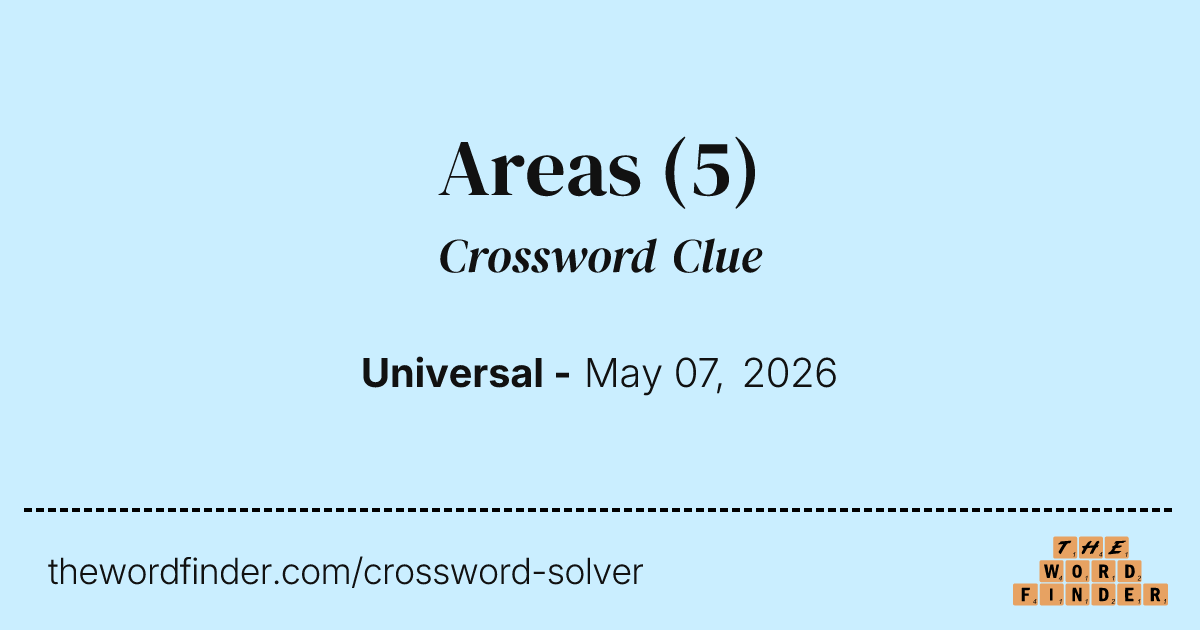 Areas — Crossword Clue