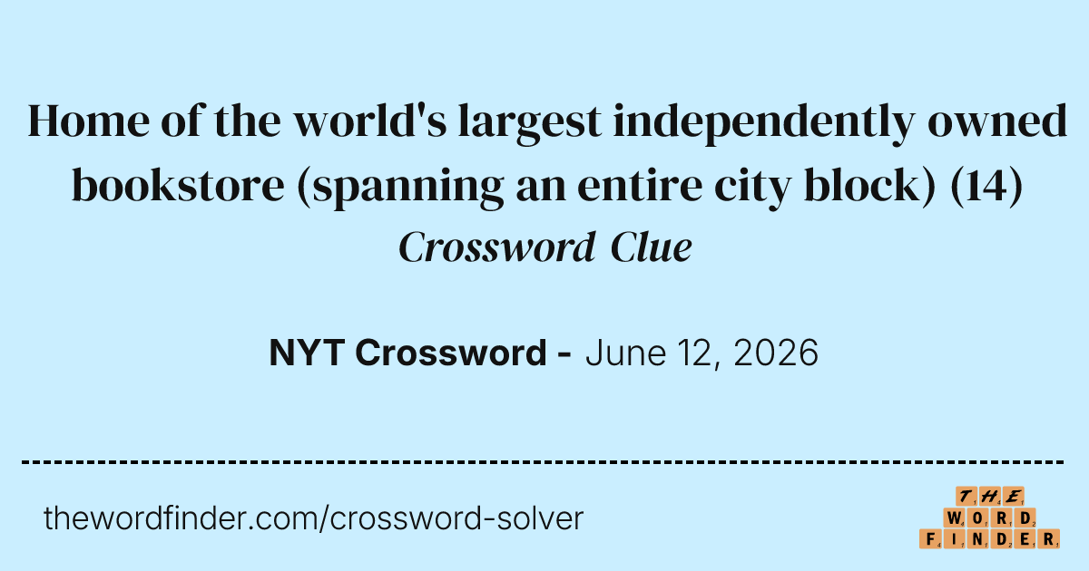 Home of the world's largest independently owned bookstore (spanning an ...
