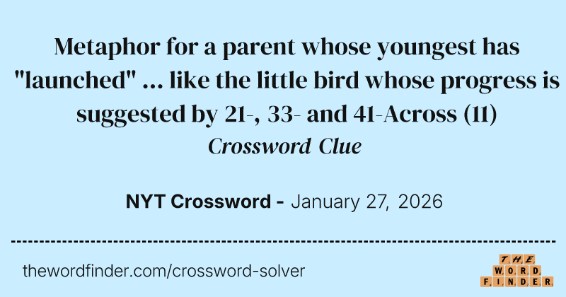 Metaphor for a parent whose youngest has "launched" ... like the little ...