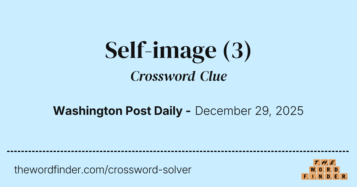 Self-image — Crossword Clue