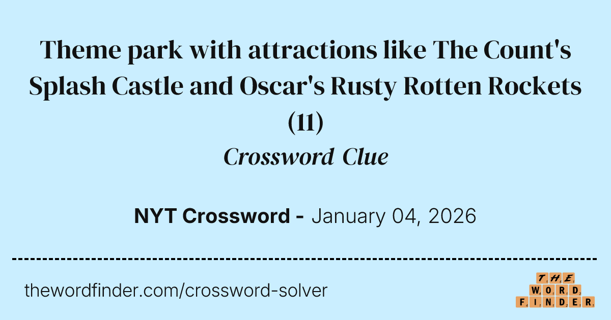 Theme park with attractions like The Count's Splash Castle and Oscar's ...