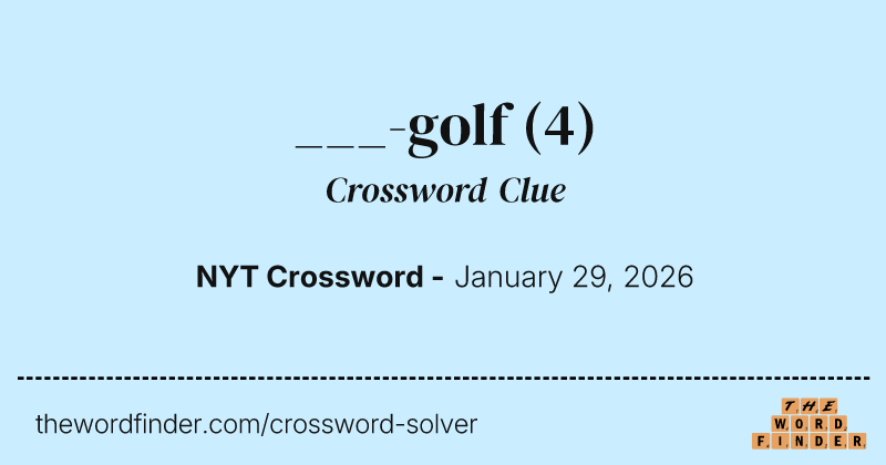 golf — Crossword Clue