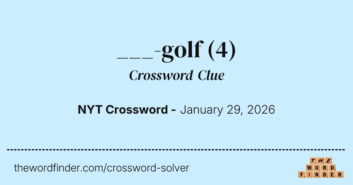 golf — Crossword Clue