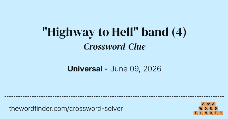 "Highway to Hell" band — Crossword Clue