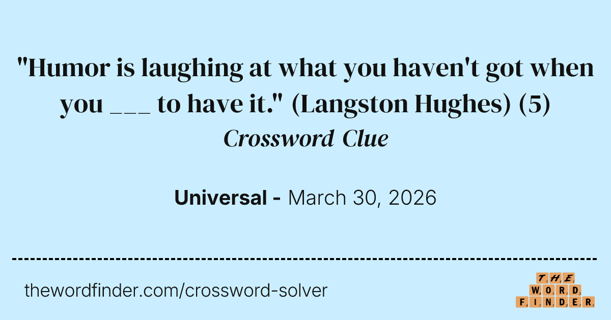 "Humor is laughing at what you haven't got when you ___ to have it ...