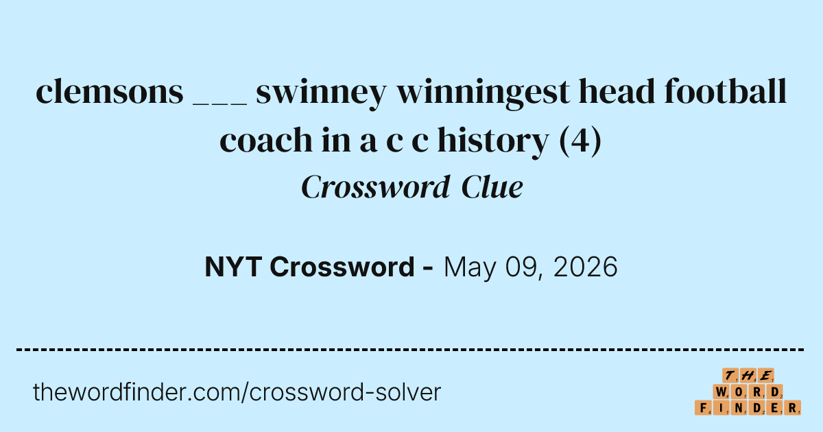 clemsons ___ swinney winningest head football coach in a c c history ...